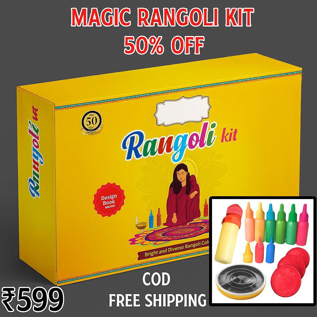 Rangoli Making Kit Includes Magic Tool (4 inch) Random Design (⭐⭐⭐⭐⭐ ...